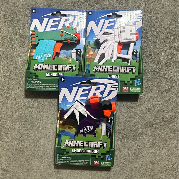 Nerf | Toys | Nerf Minecraft Set Of 3 Guns Nib | Poshmark